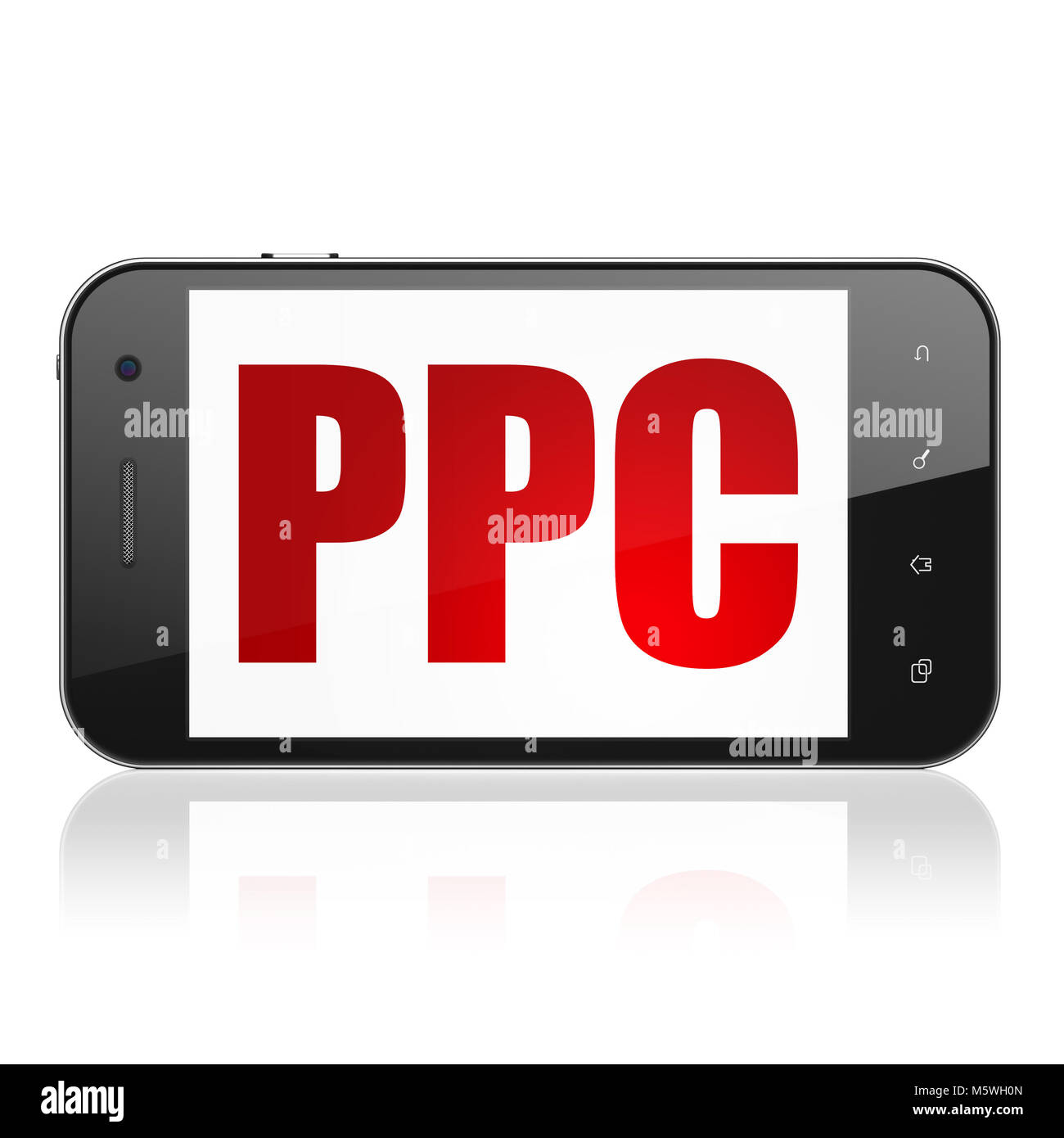 Advertising concept: Smartphone with PPC on display Stock Photo - Alamy