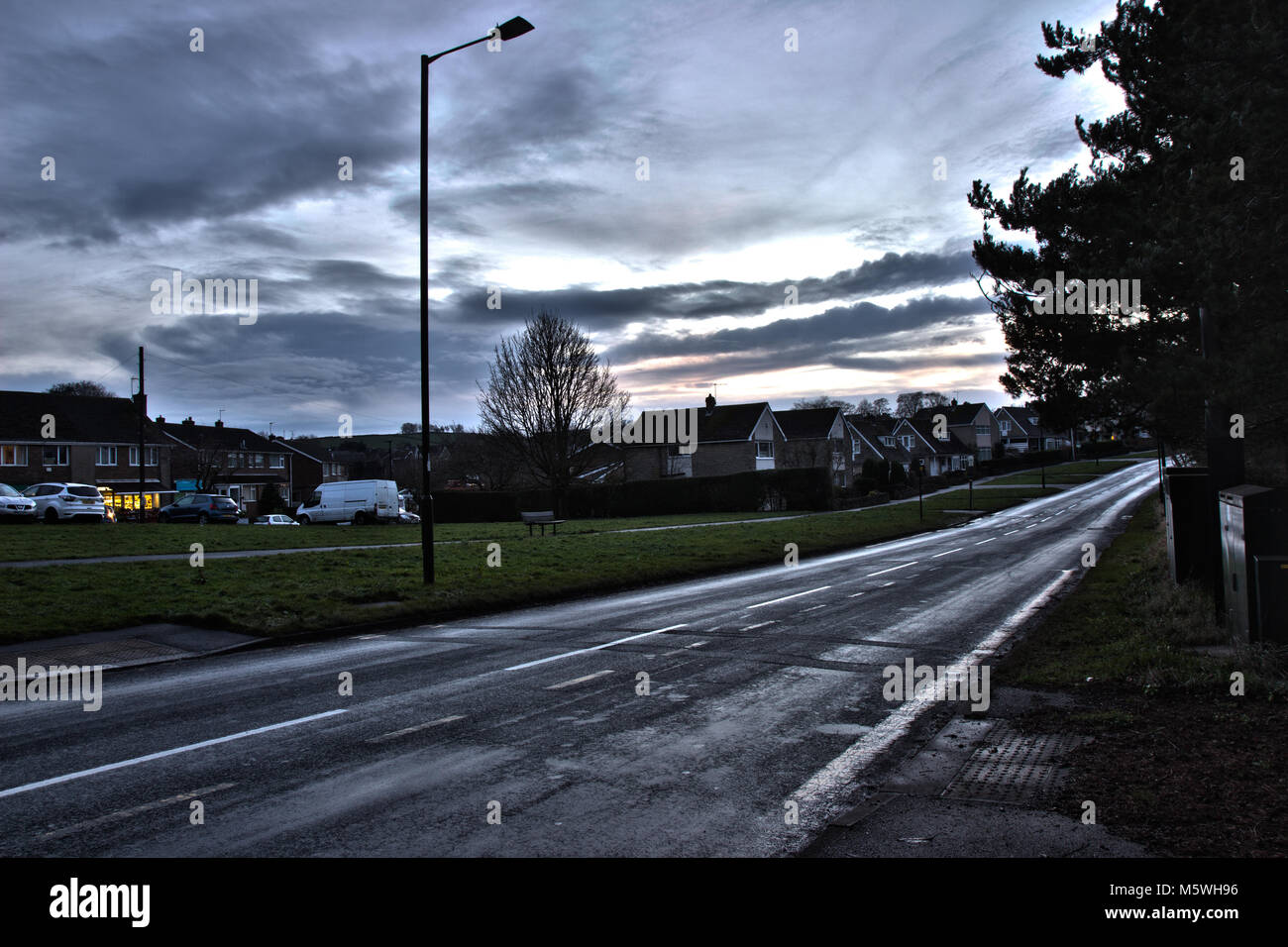 HDR Residential Street Stock Photo - Alamy