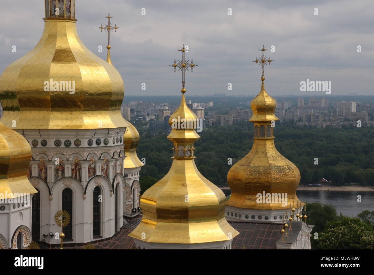 golden church in Kiev Stock Photo - Alamy
