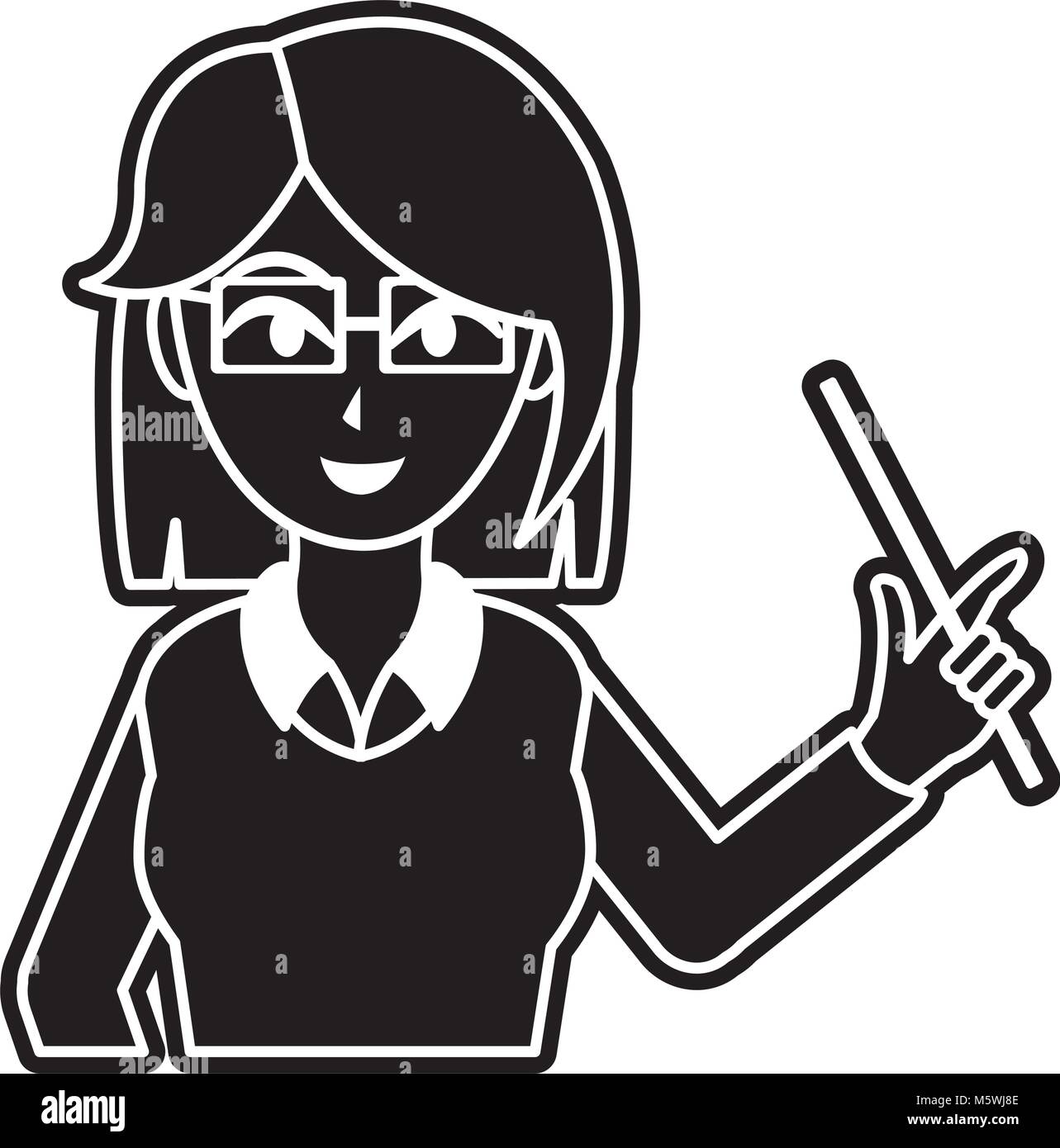 Teacher of school education and lesson theme Isolated design Vector ...