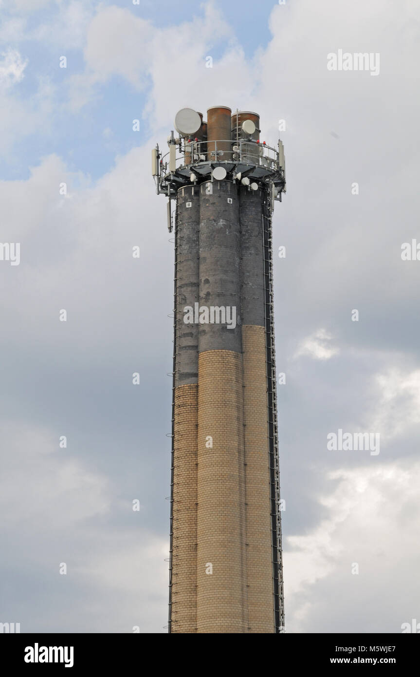 chimney of a power station Stock Photo - Alamy