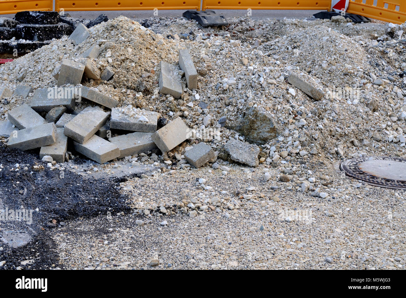 heap of gravel and stones at construction site Stock Photo - Alamy