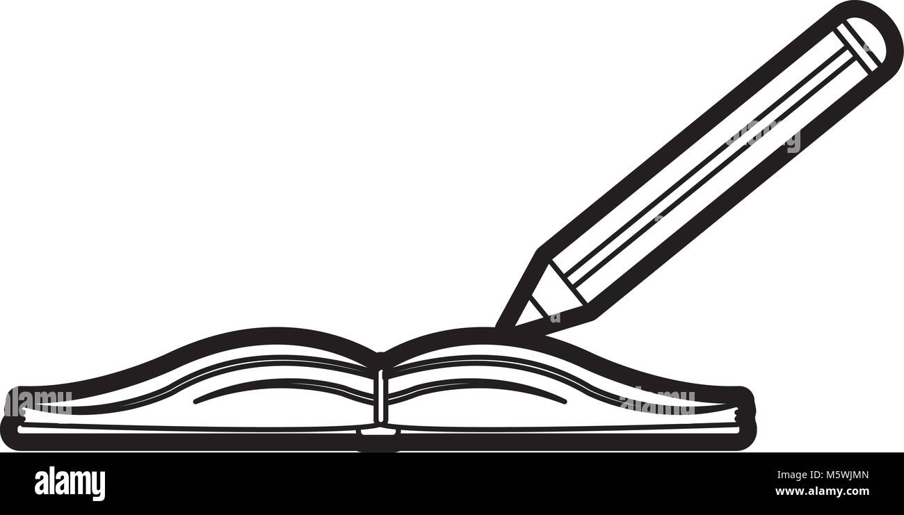 Book and pencil design Stock Vector Image & Art - Alamy
