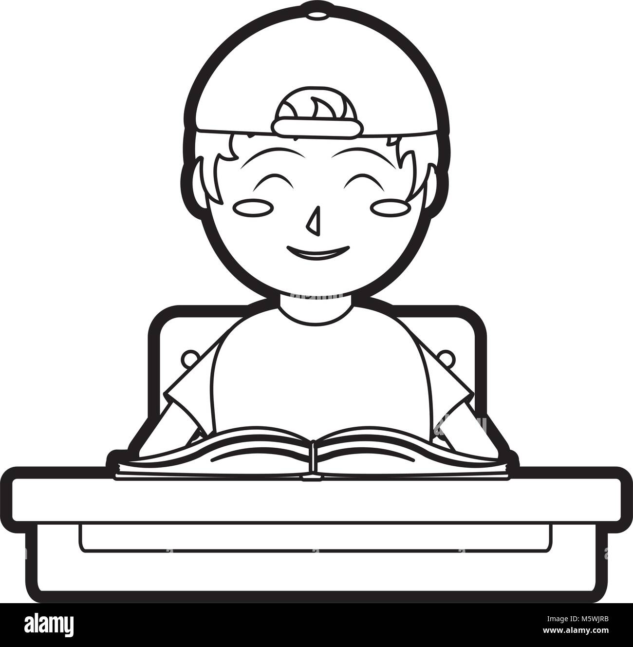 Boy and book design Stock Vector Image & Art - Alamy