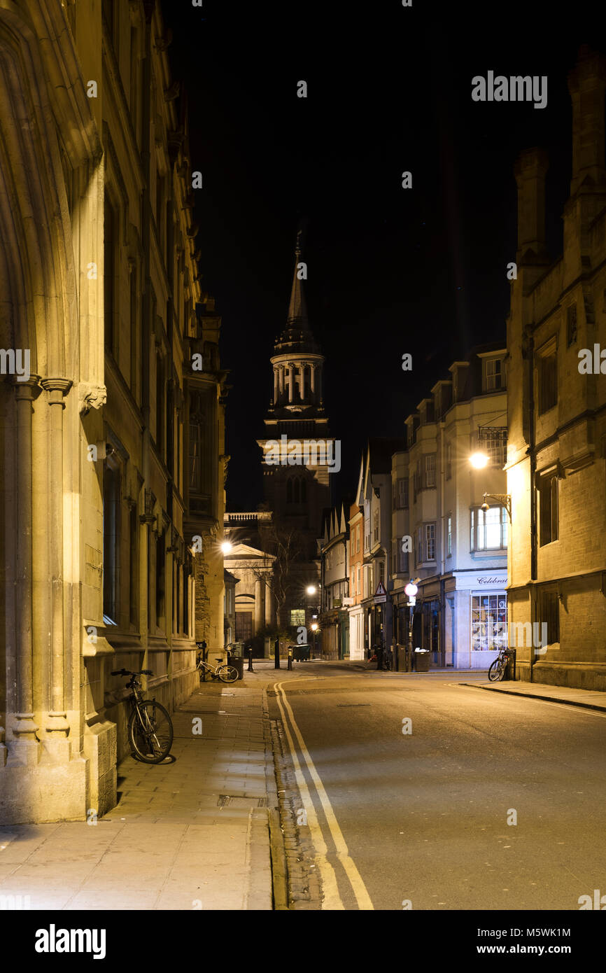 Turl street at night. Oxford, Oxfordshire, England Stock Photo - Alamy