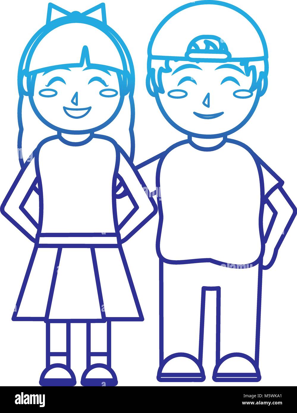 Girl and boy cartoon design Stock Vector Image & Art - Alamy