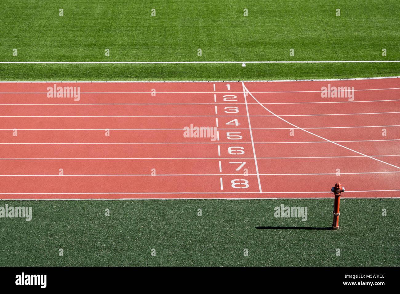 Local stadium and running track Stock Photo - Alamy
