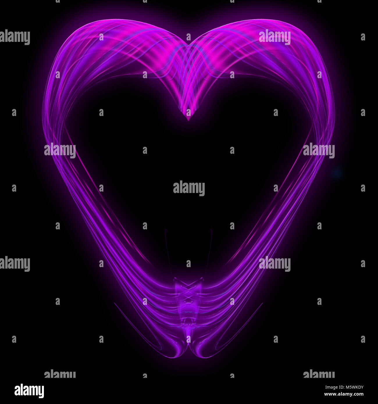 A purple heart made from multiple lines Stock Photo - Alamy
