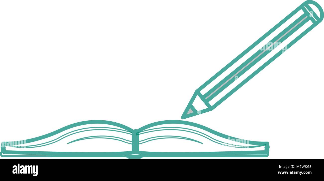 Book and pencil design Stock Vector Image & Art - Alamy