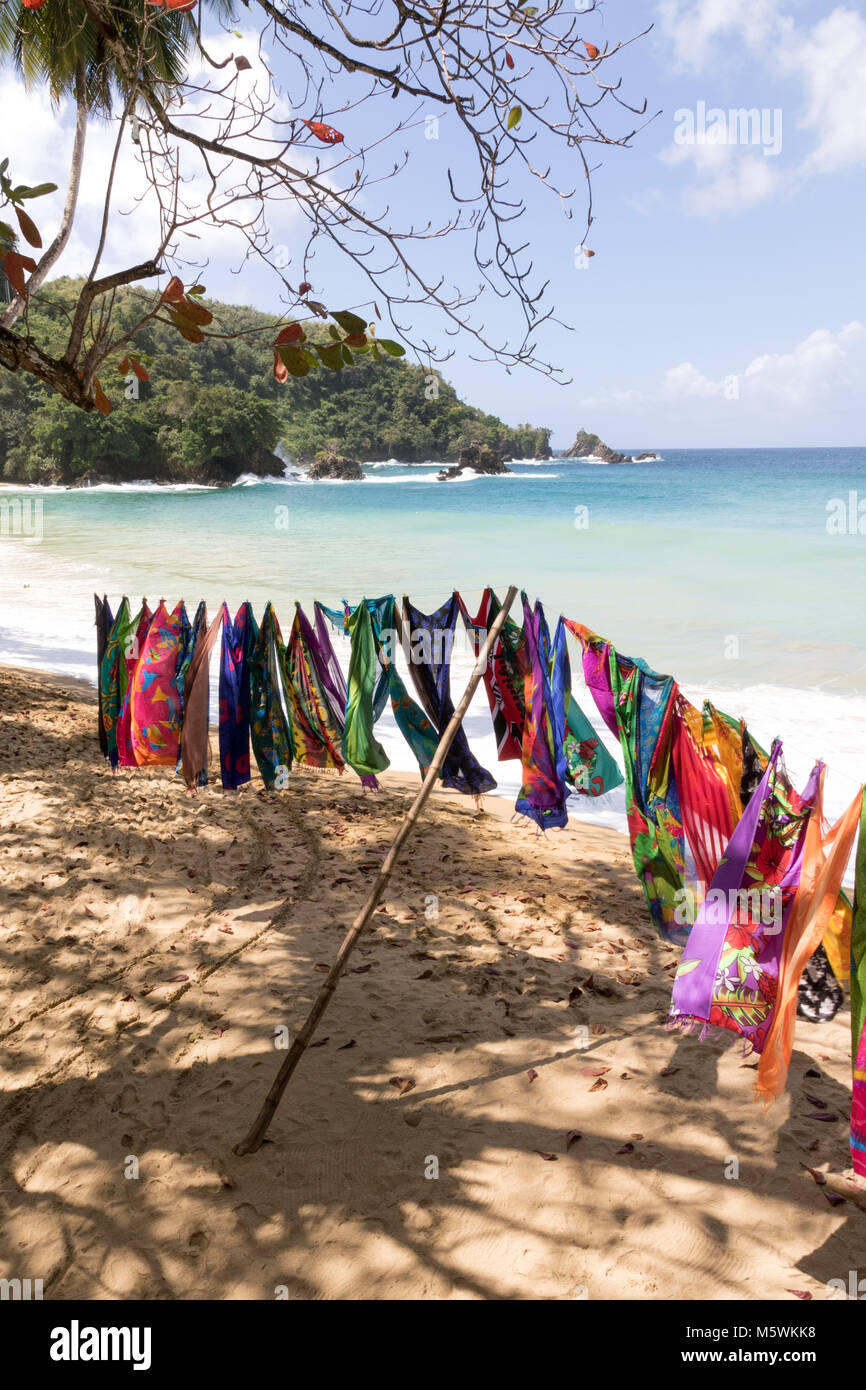 Englishman's Cove at Parlatuvier Bay on Tobago Stock Photo - Alamy