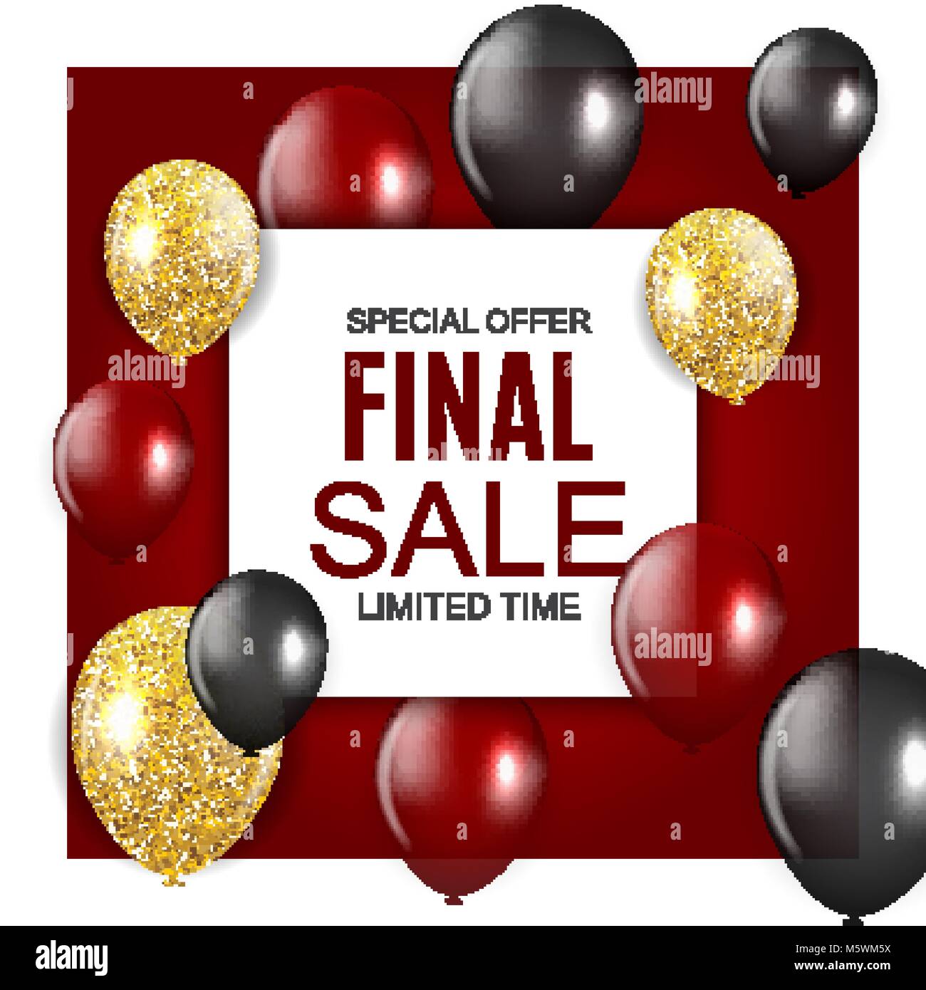 Black balloon friday sign Cut Out Stock Images & Pictures - Alamy