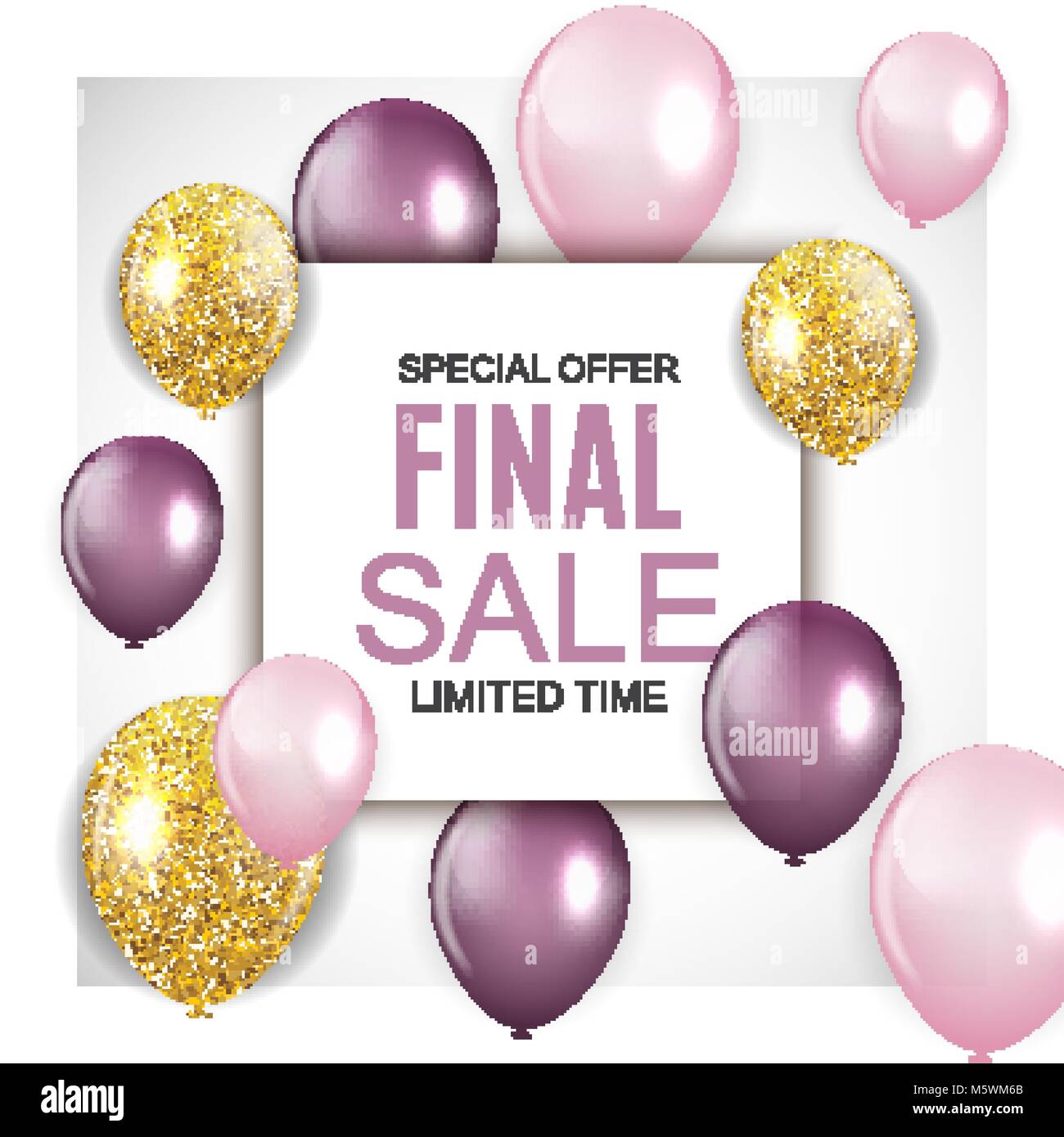 Final Sale Balloon Background Vector Illustration Stock Vector Image ...
