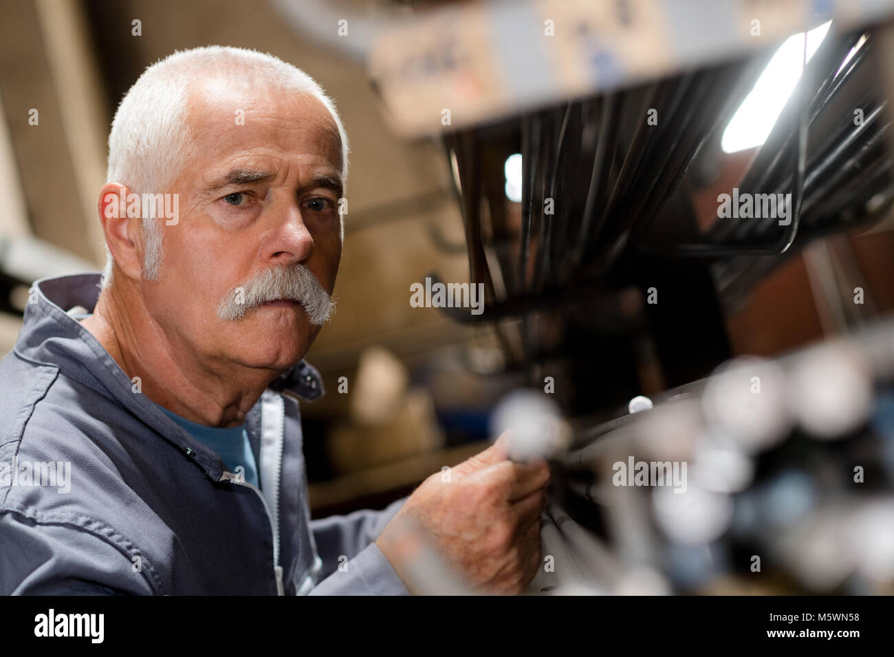 elderly industrial worker Stock Photo - Alamy