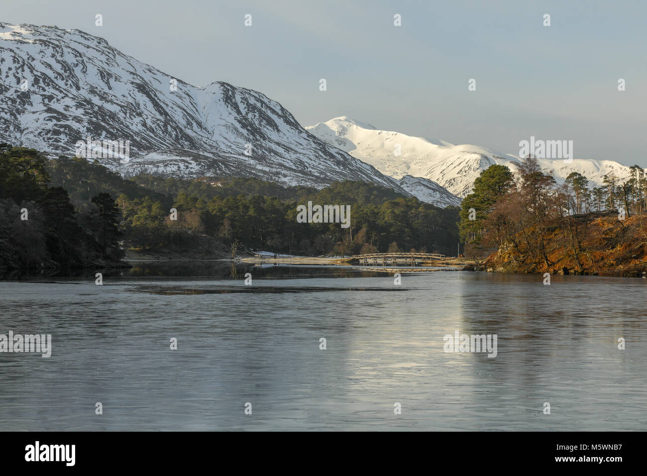 Scottish winter scenes in Glen Affric, Scottish highlands, Scotland, UK ...