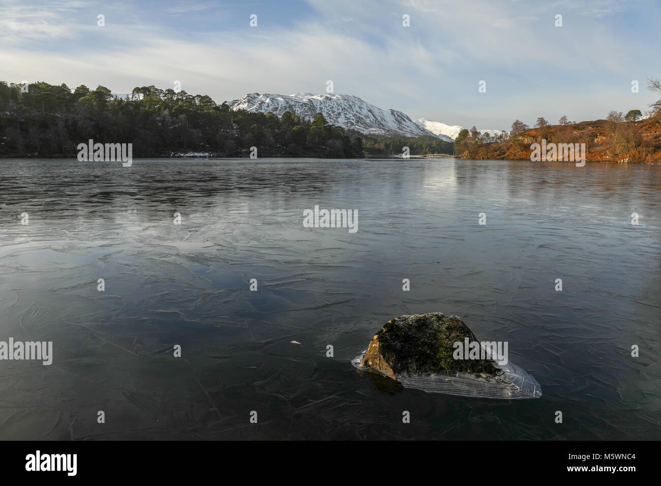 Scottish winter scenes in Glen Affric, Scottish highlands, Scotland, UK ...