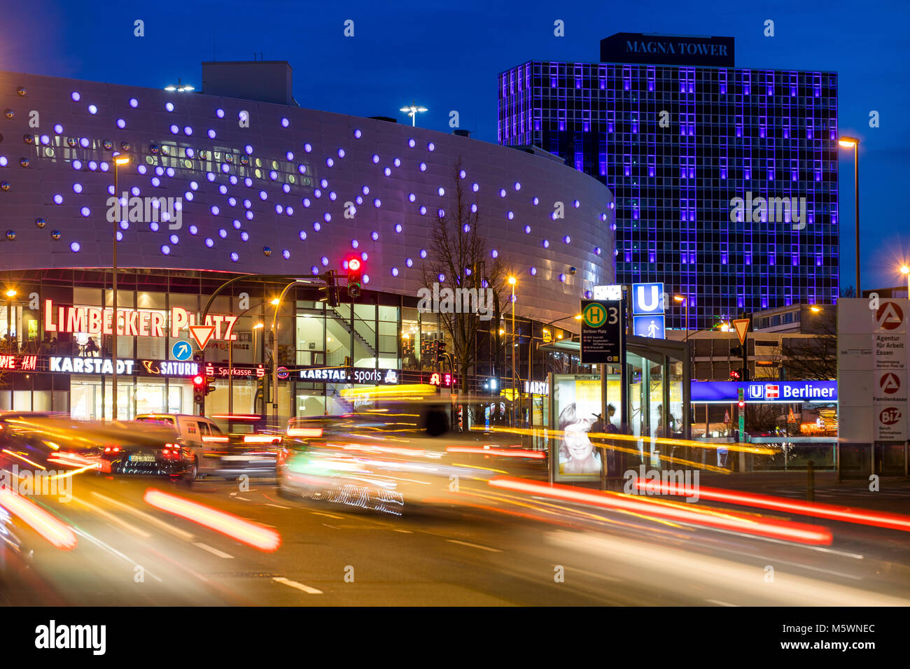 Berliner Platz, square, in the city center of Essen, Germany, Limbecker ...