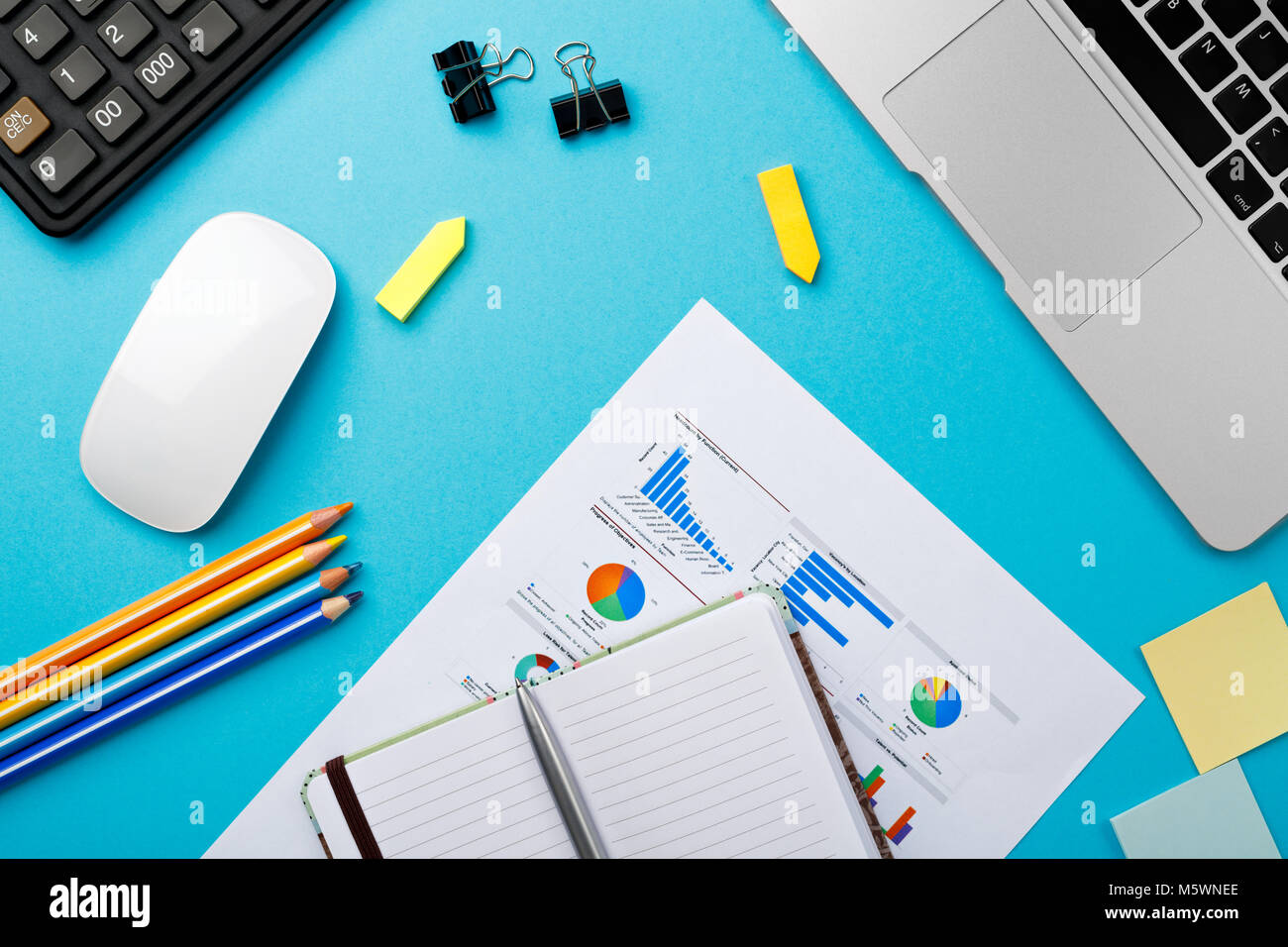 Business documents on desk Decision making business concept background ...