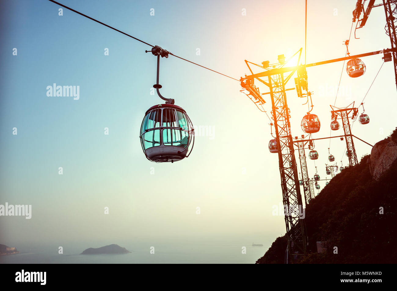 Aerial cable car, Hong Kong Ocean Park Stock Photo - Alamy