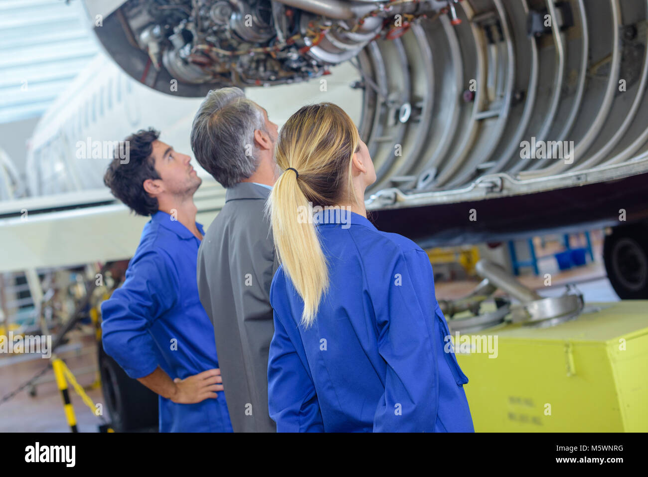 observing an airplane Stock Photo - Alamy
