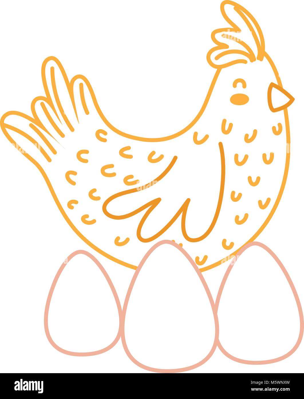 Neon line hen bird hi-res stock photography and images - Alamy