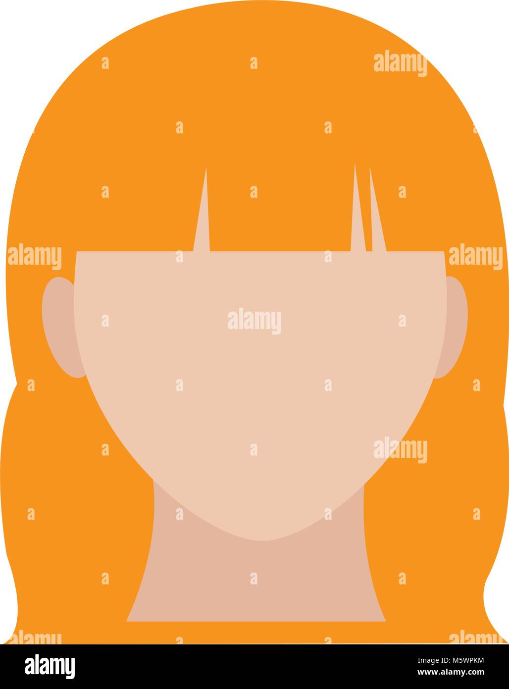 Cartoon woman head faceless hair hi-res stock photography and images ...