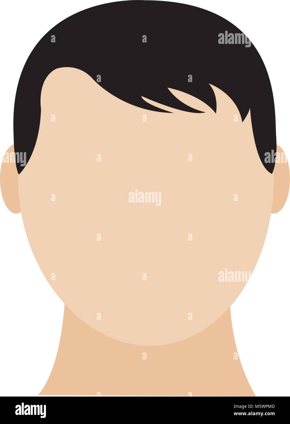 avatar man head with default face and hairstyle Stock Vector Image ...