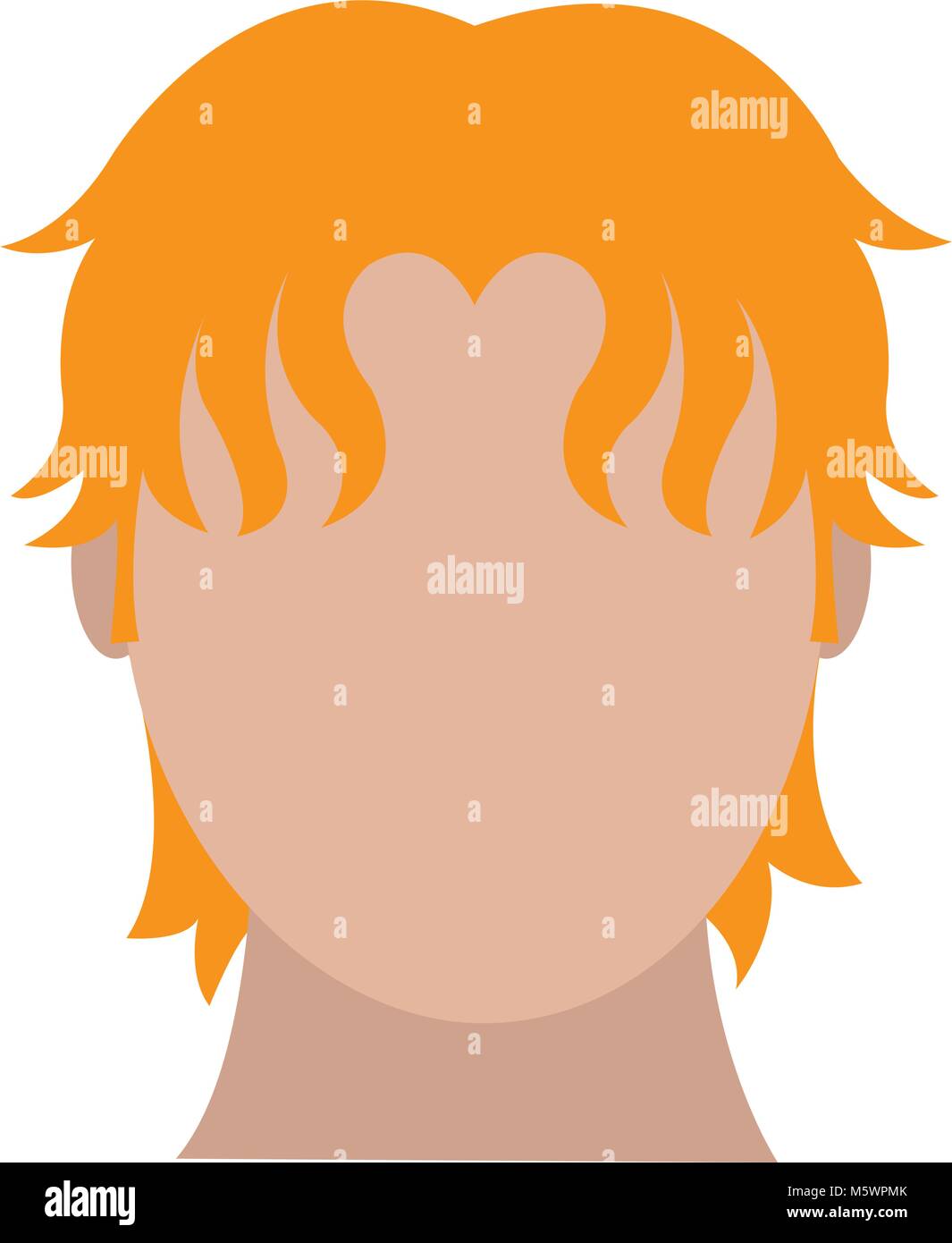 avatar man head with hairstyle and default face Stock Vector Image ...