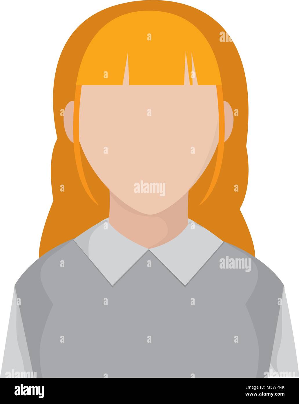 avatar woman with default face and blouse Stock Vector Image & Art - Alamy