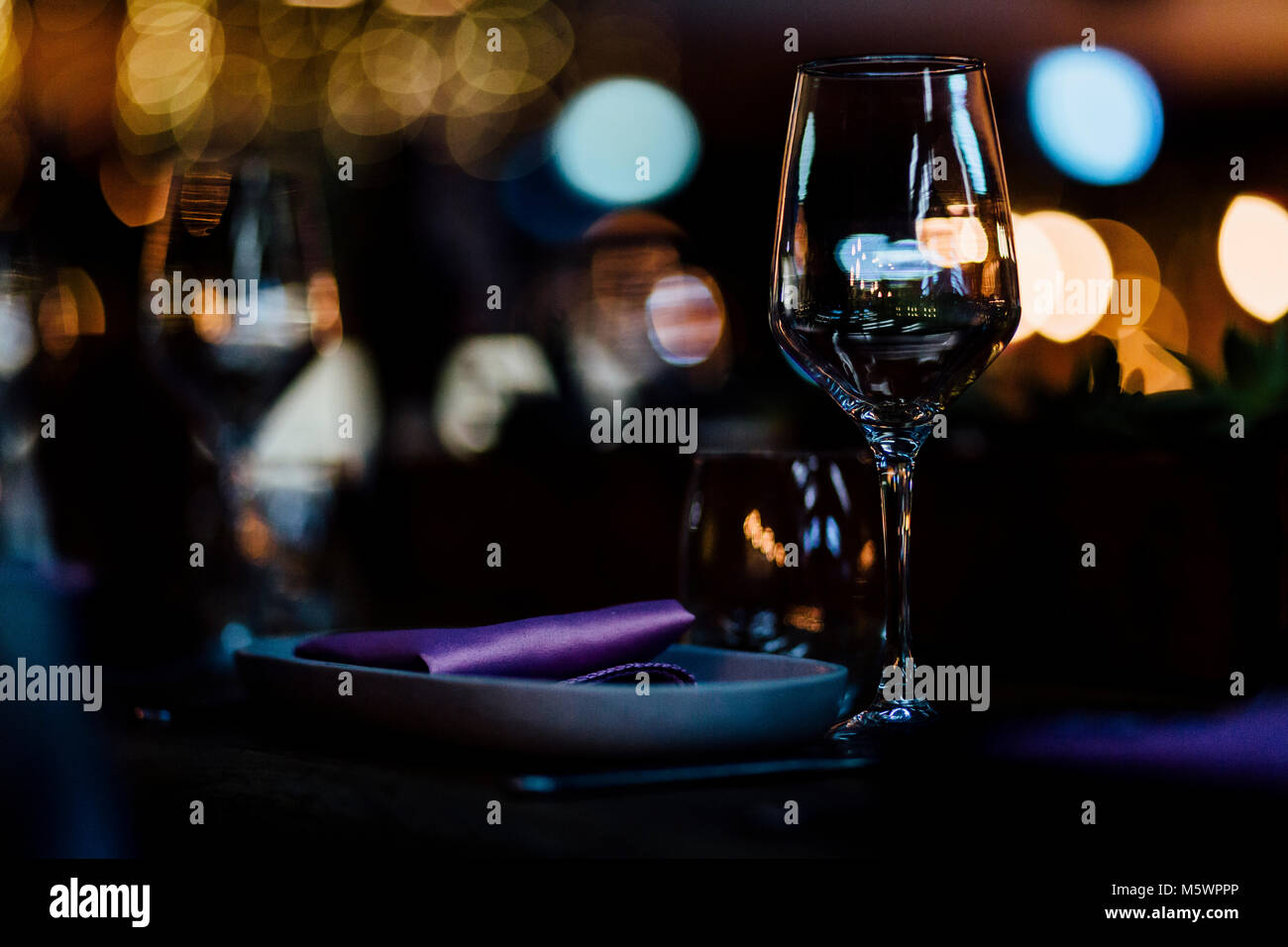 Luxury table settings for fine dining with and glassware, beautiful ...