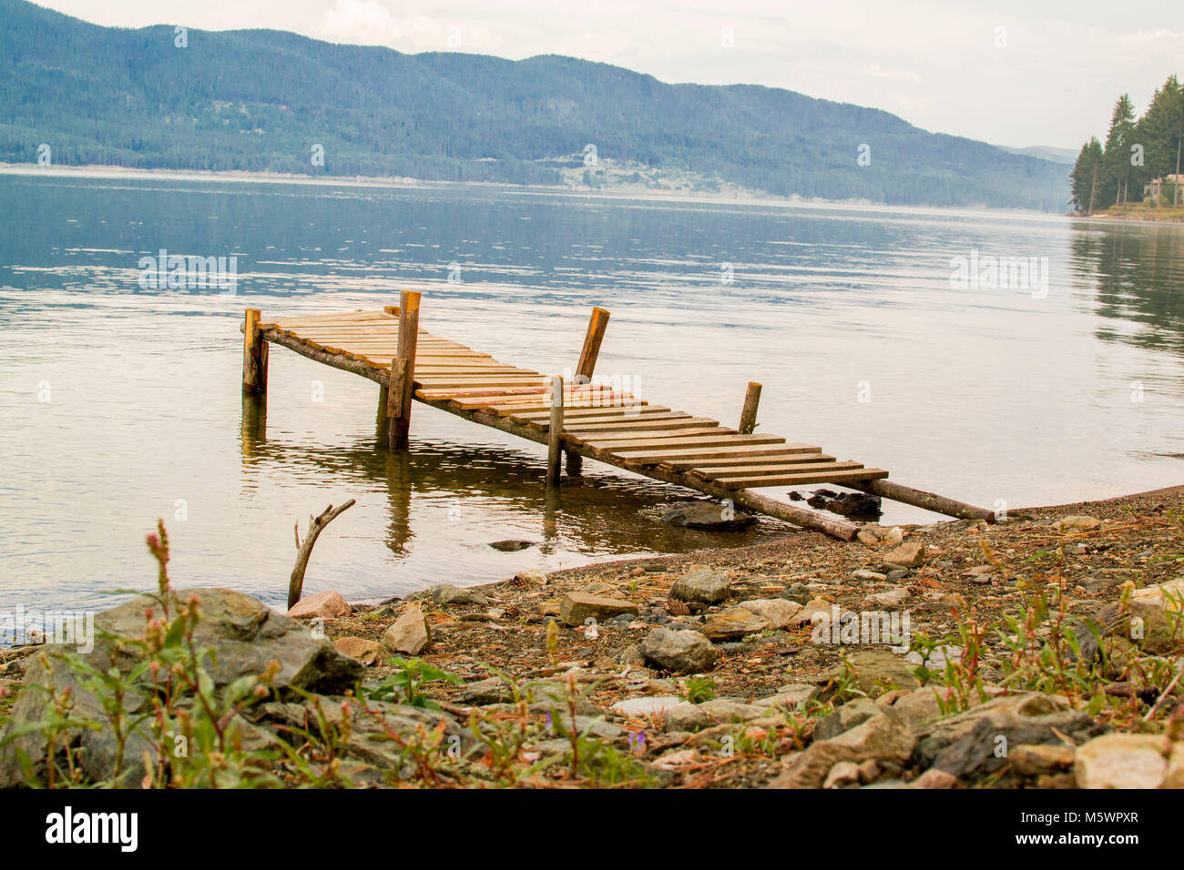 Rhodopi mountain Bulgaria - Dospat lake Stock Photo - Alamy