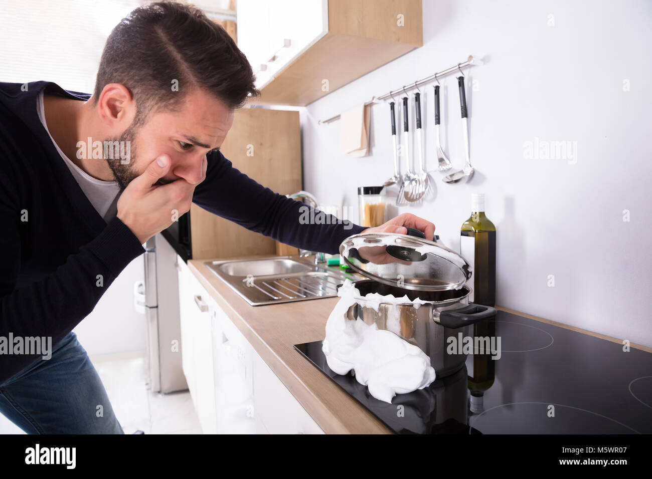 Spilling milk man hi-res stock photography and images - Alamy