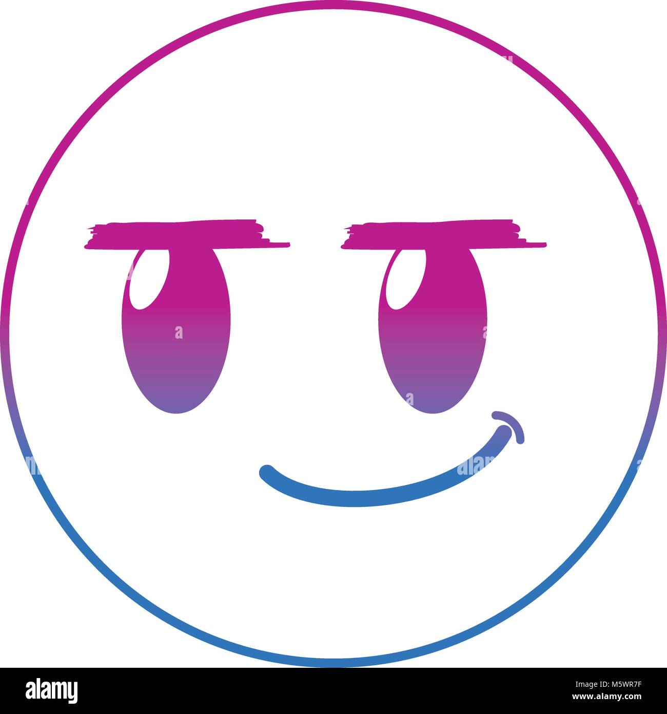 degraded line rogue face gesture emoji expression Stock Vector Image ...