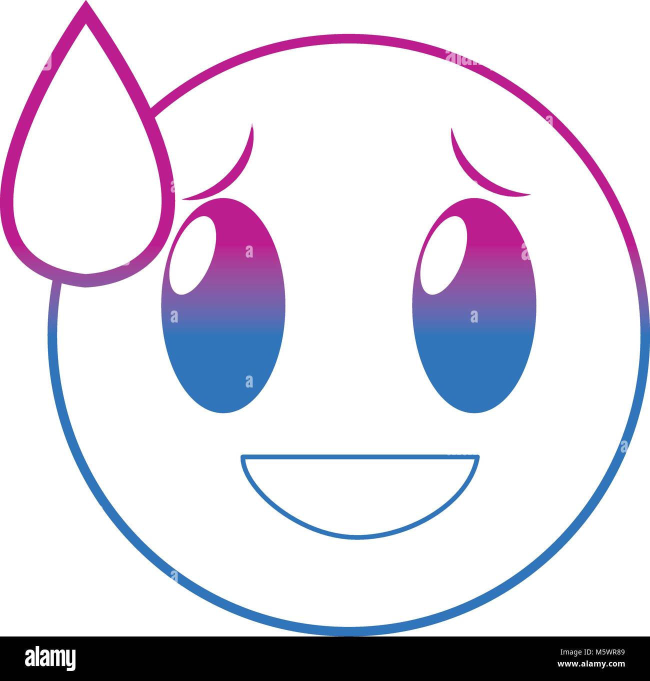 degraded line shame laugh face gesture emoji expression Stock Vector ...