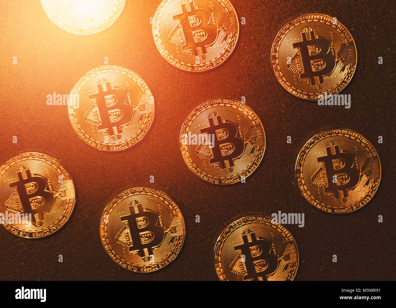 Bitcoin BTC XBT digital crypto currency coins concept Stock Photo - Alamy