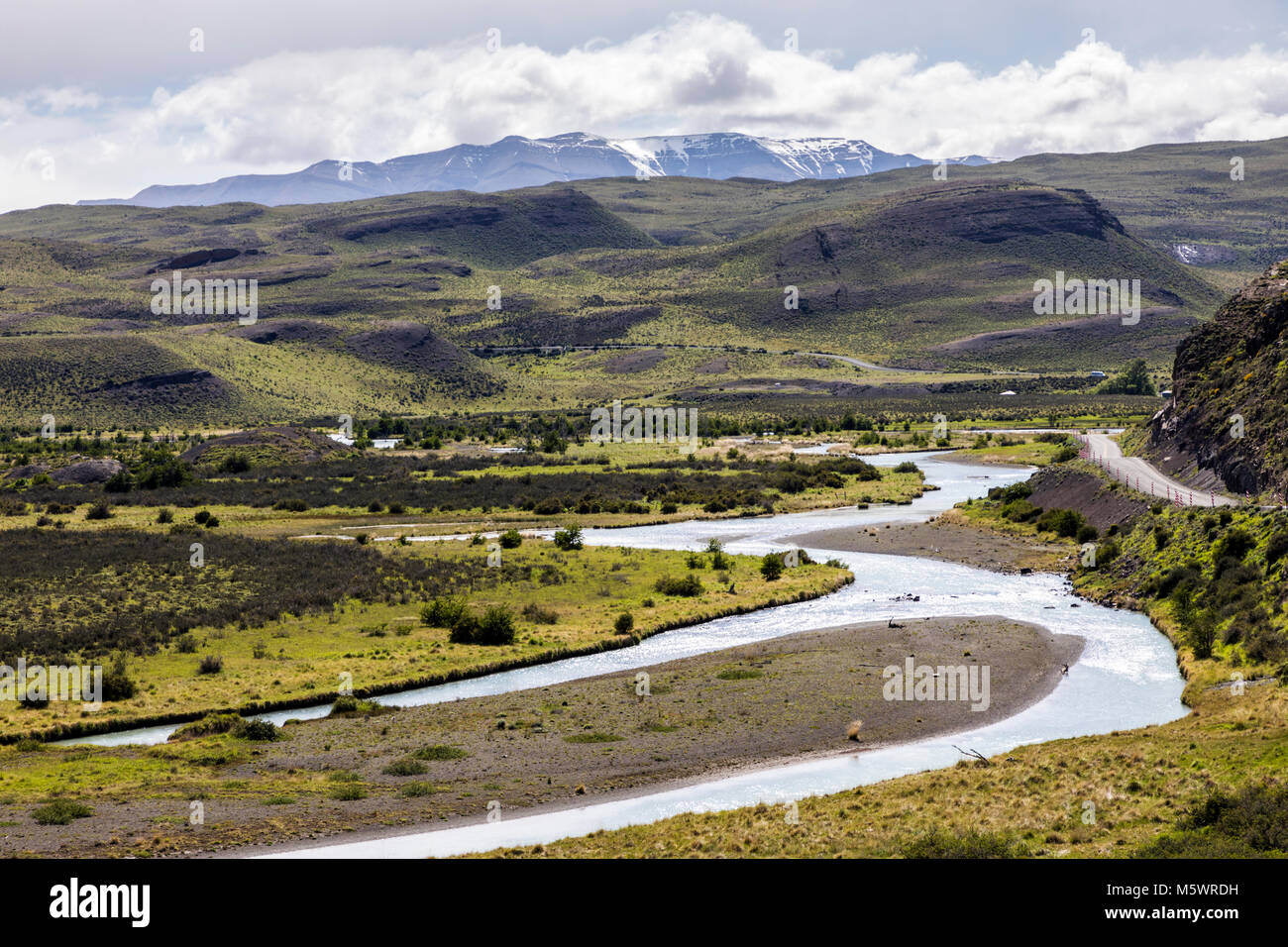 Rio Grey near Guarderia Grey entrance; Torres del Paine National Park ...