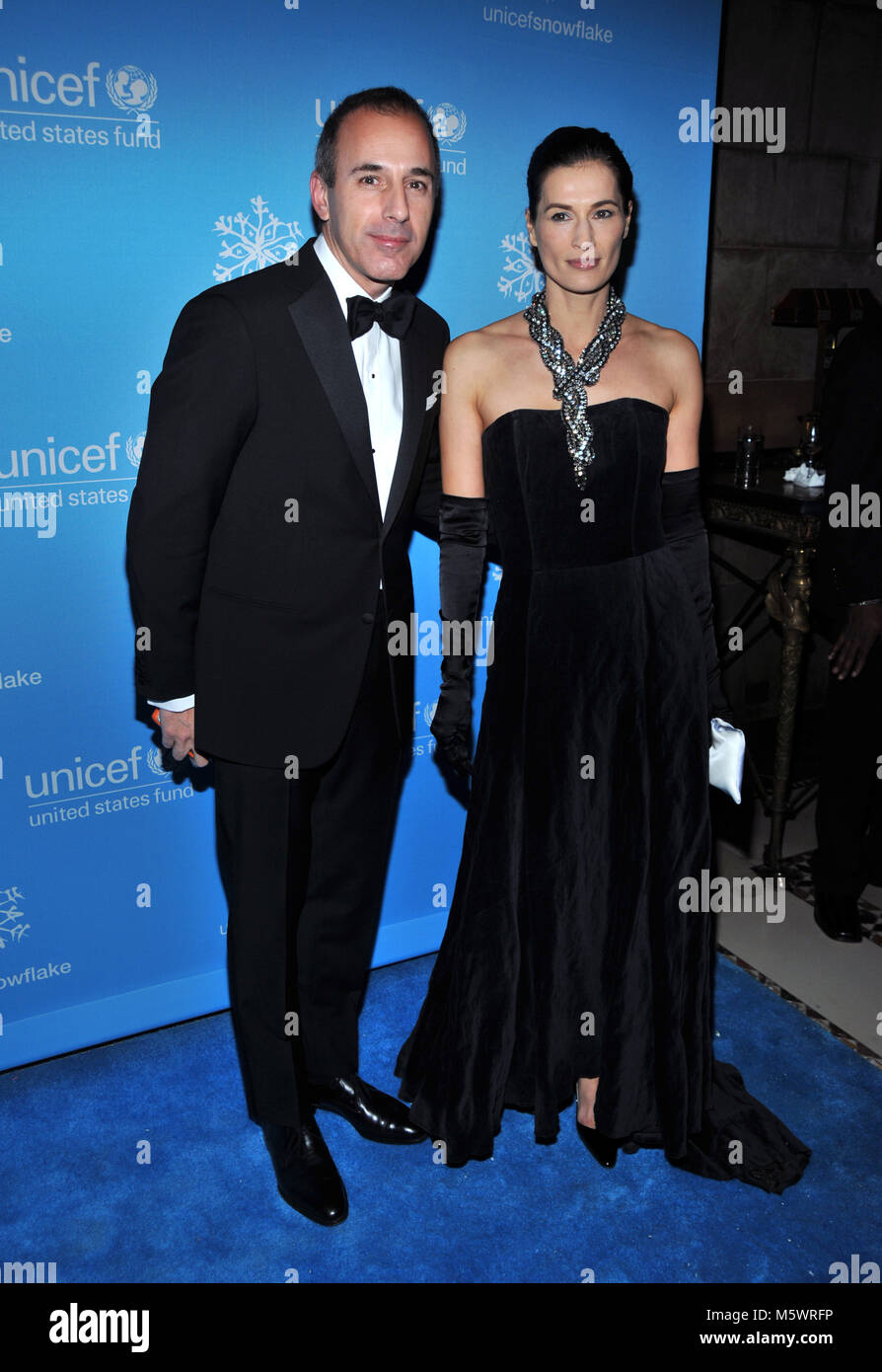 Matt Lauer & Annette Roque pictured at the UNICEF 2008 Snowflake Ball ...