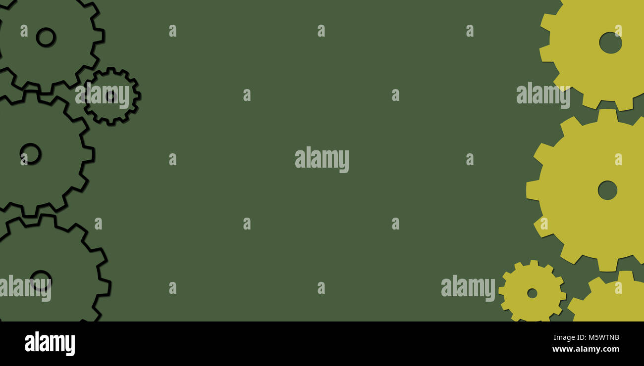 simple cogs and gears illustration backdrop - colored copy space Stock ...