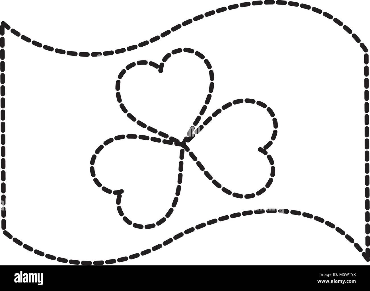 dotted shape nature clover plant inside flag celebration Stock Vector ...