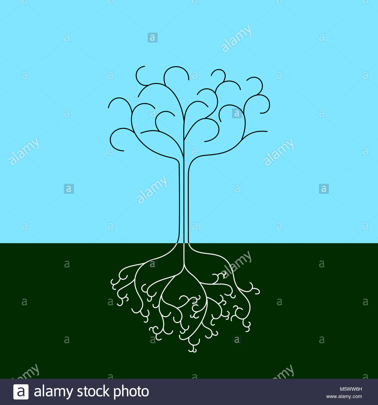 Tree Line Drawing High Resolution Stock Photography and Images - Alamy