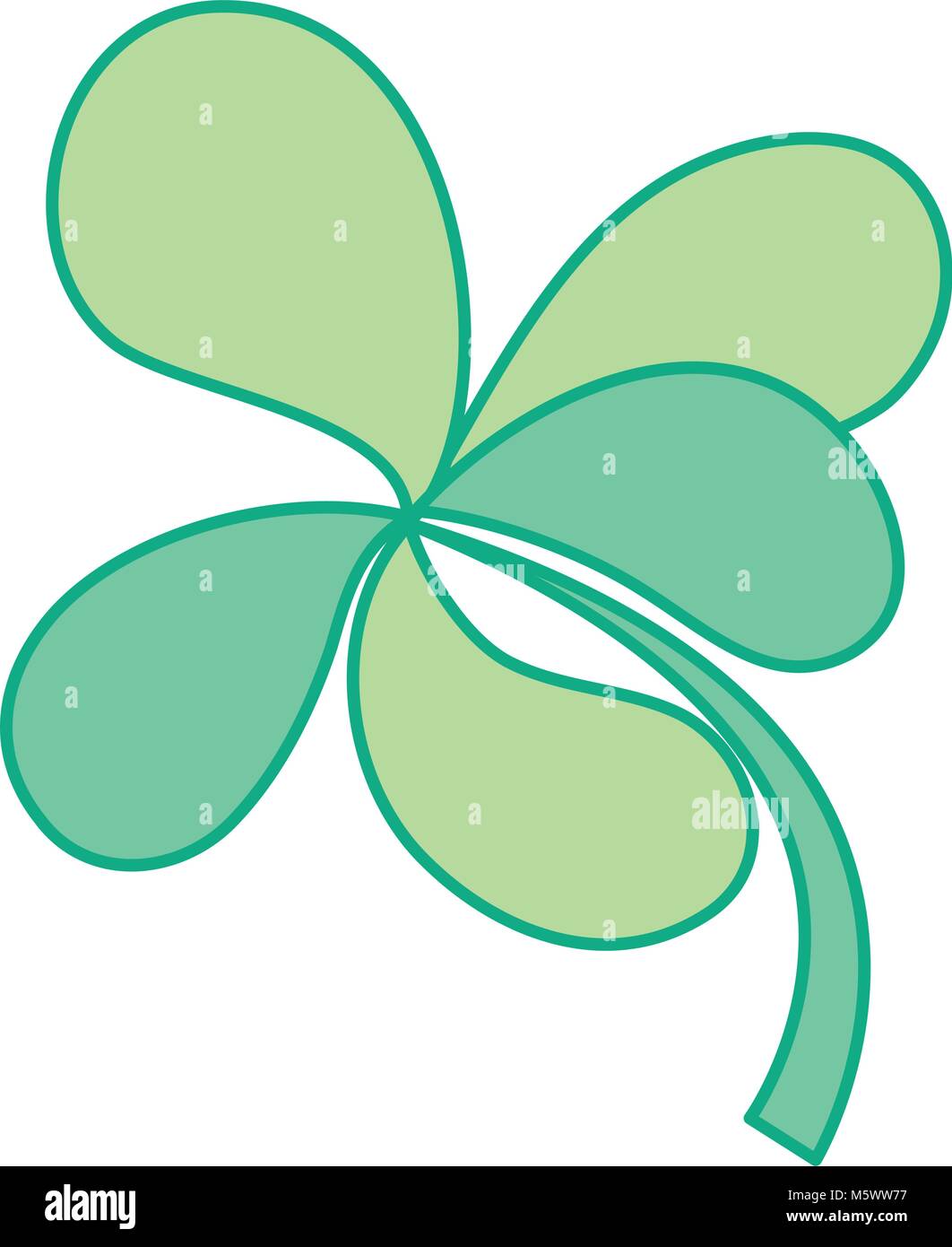 colorful nature clover plant with leaves design Stock Vector Image ...