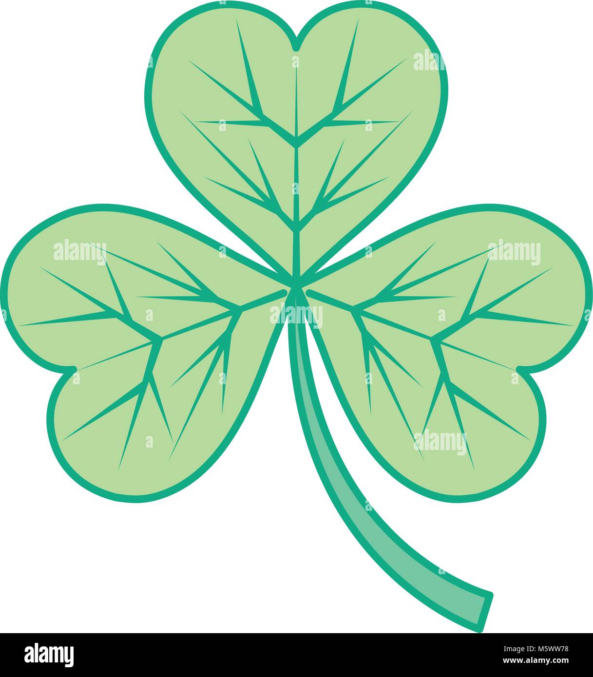 colorful clover plant with nature leaves design Stock Vector Image ...