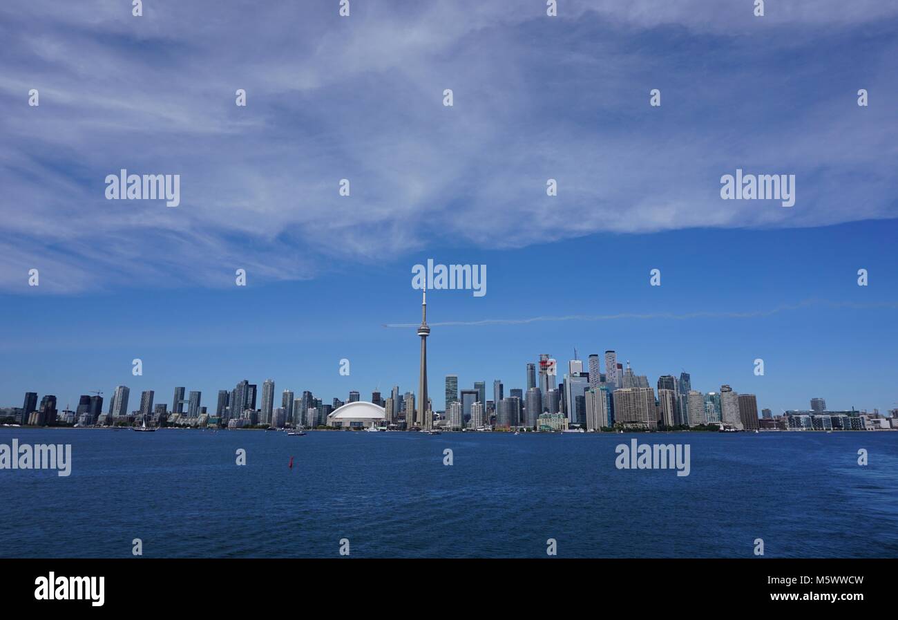 Toronto skyline view from the sea Stock Photo - Alamy
