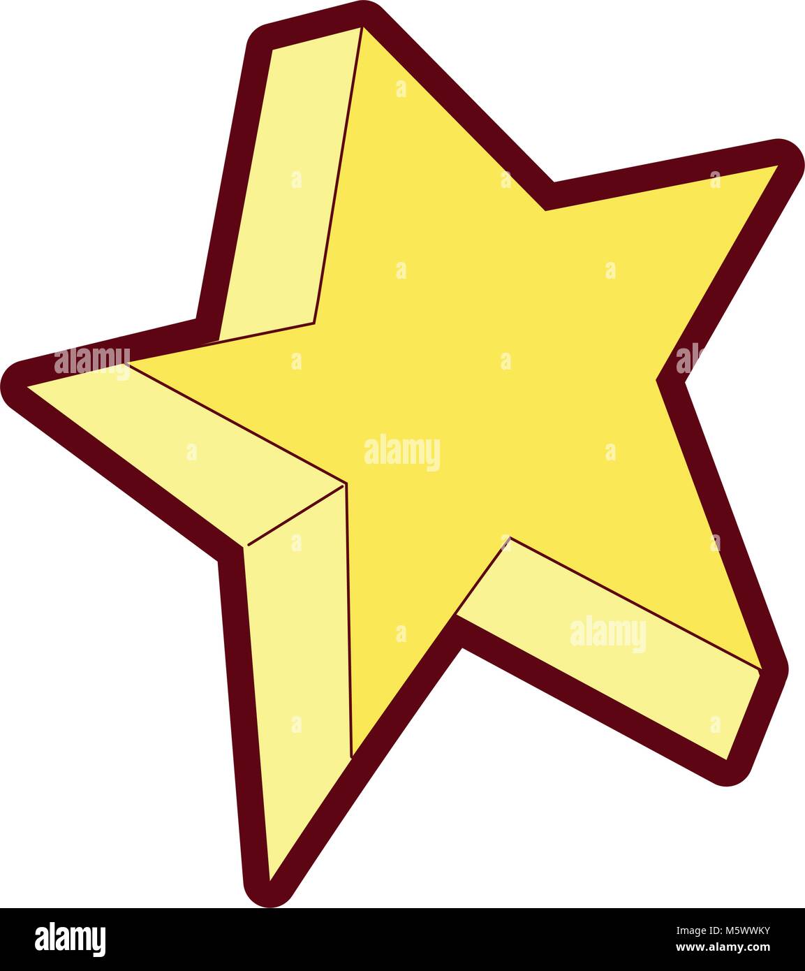line color cute bright star art design vector illustration Stock Vector ...