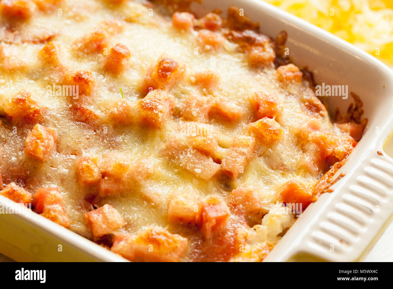 Cream Steamed Rice, put on white table Stock Photo - Alamy