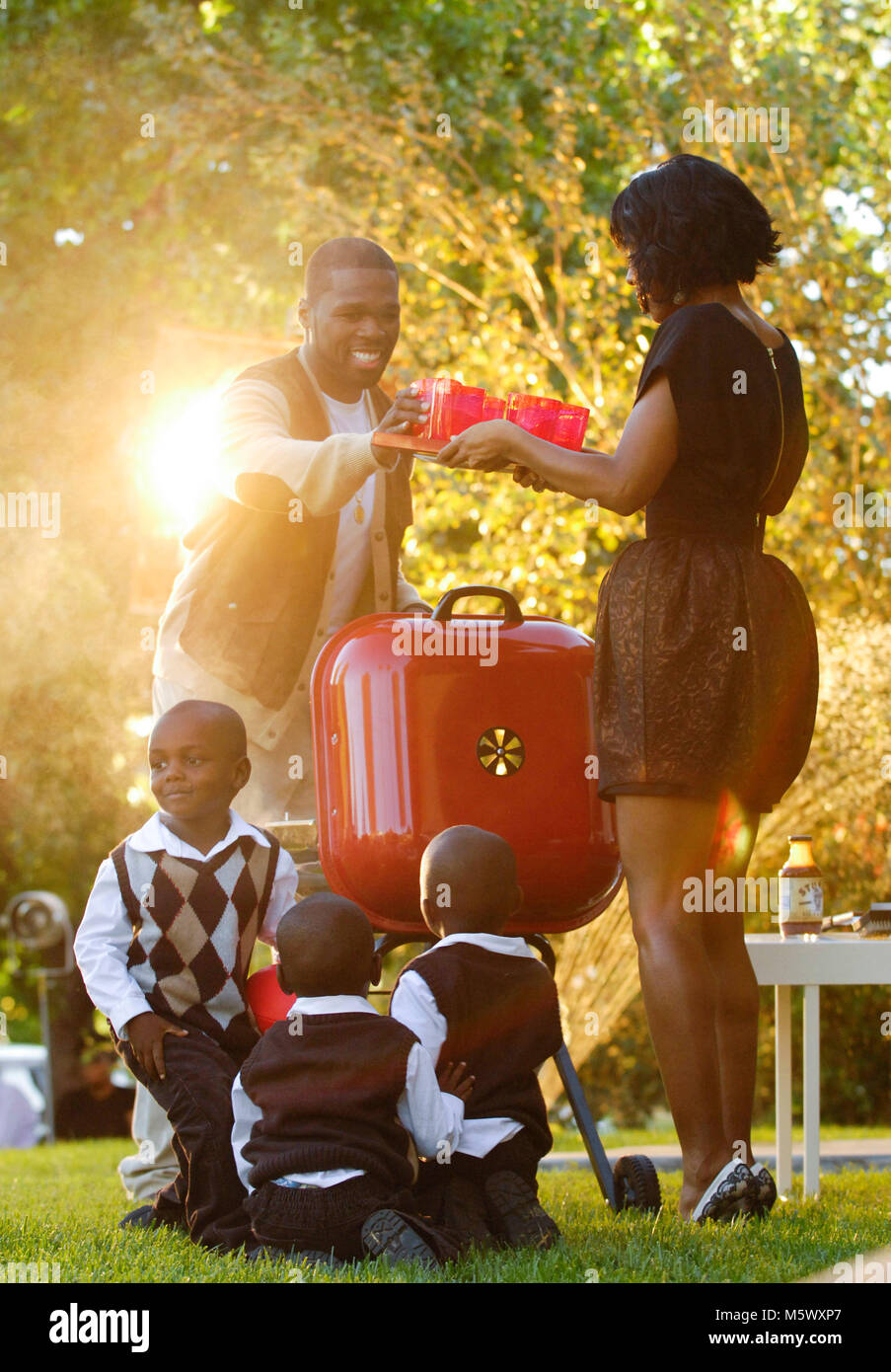 Curtis "50 Cent" Jackson and Kelly Rowland shooting 50 Cent's music ...