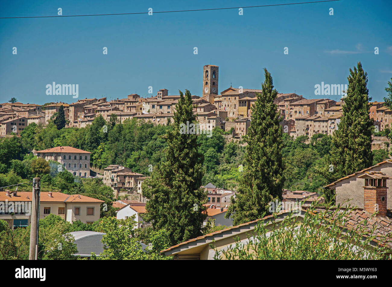 View of the medieval town of Colle di Val d Elsa. A graceful village ...