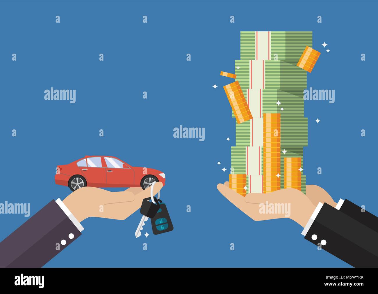 Car cartoon money hi-res stock photography and images - Alamy