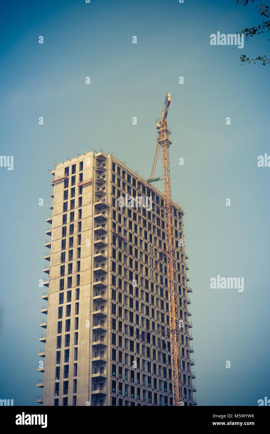 The unfinished building, Chinese residential building Stock Photo - Alamy