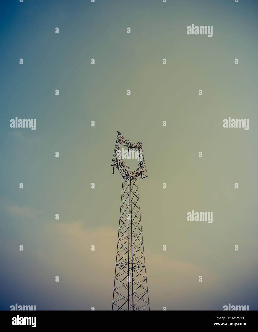 Power tower, dark sky background Stock Photo - Alamy