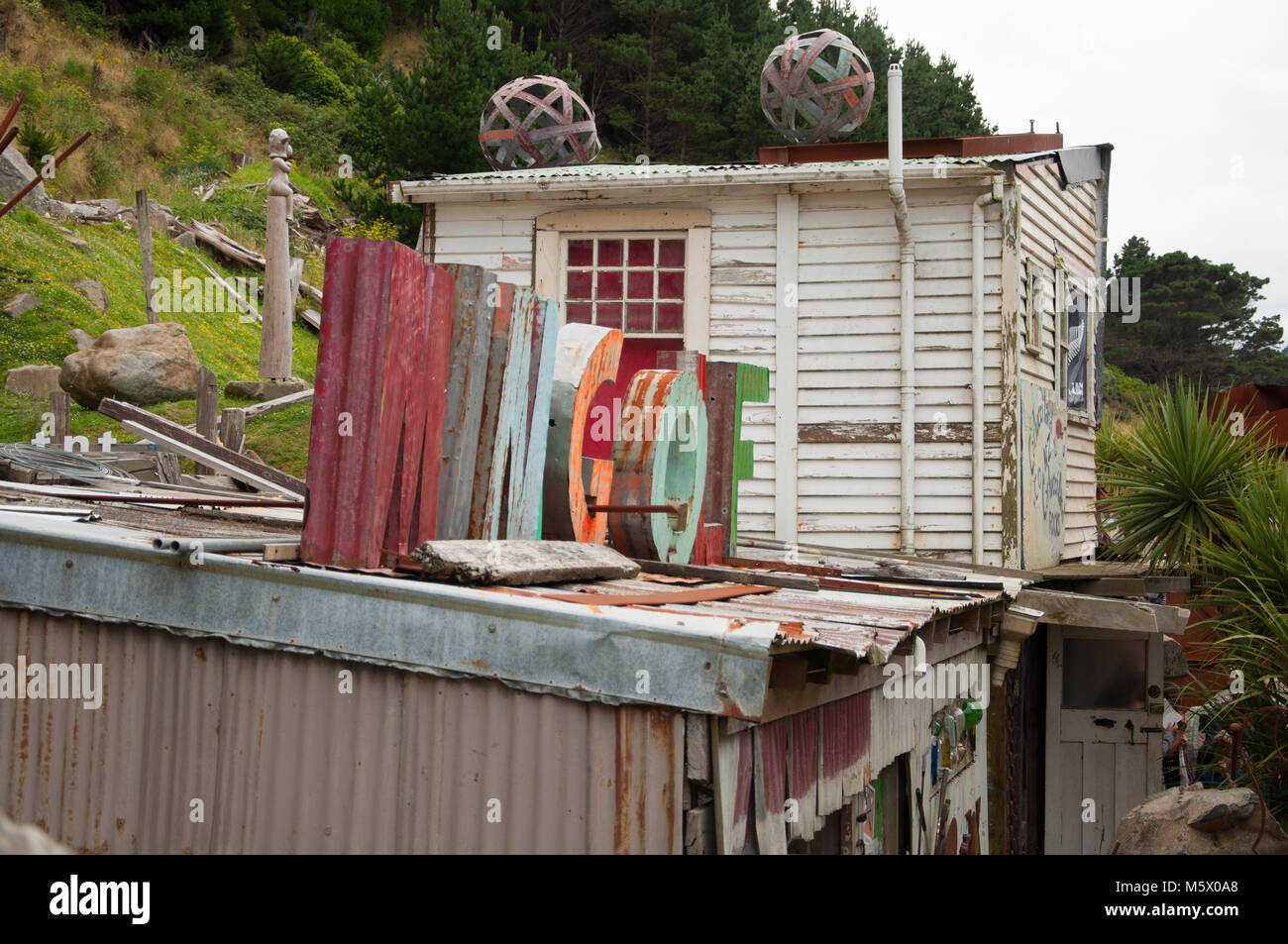 Run Down Metal Sheds Stock Photo - Alamy